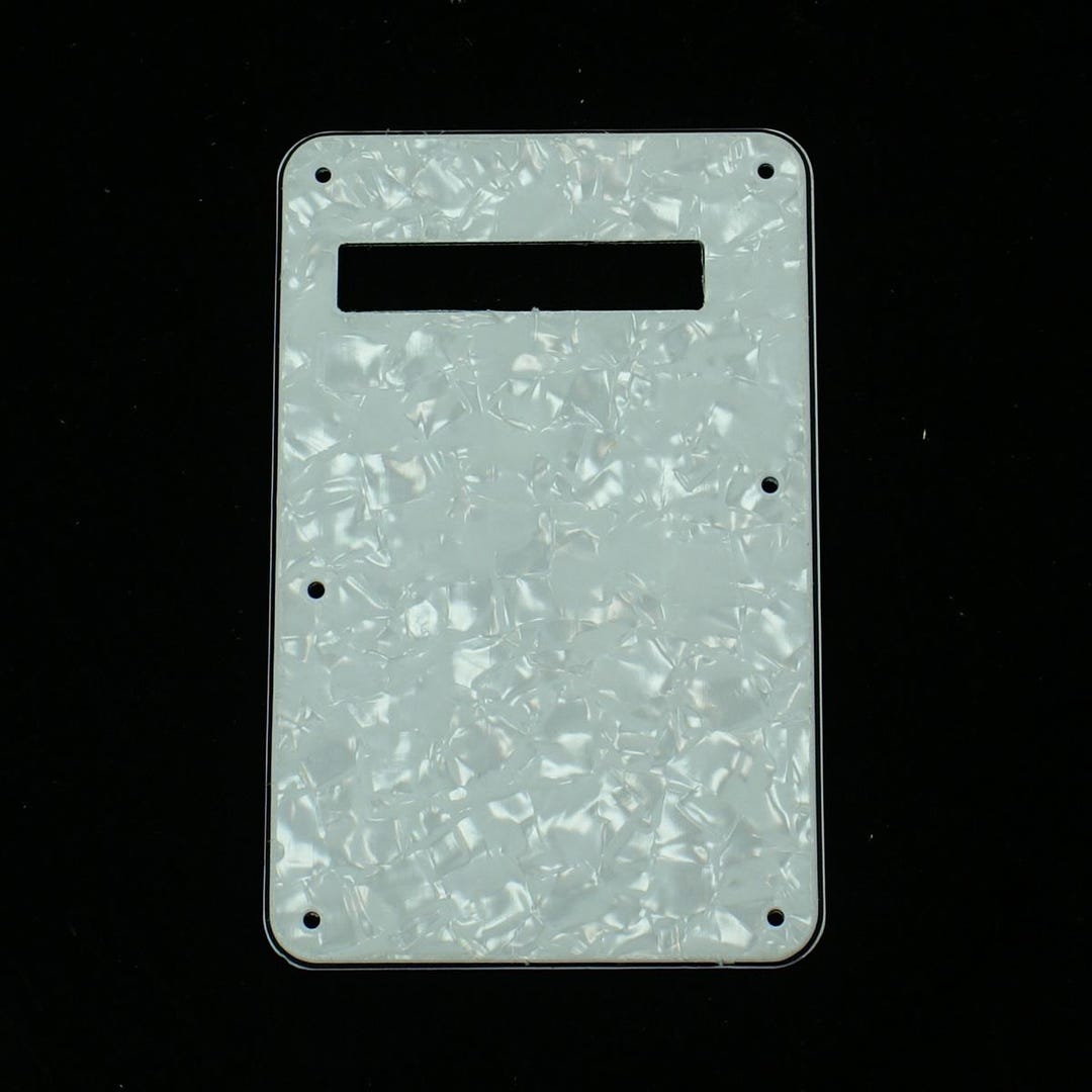 Replacement Strat Style Cavity Cover Tremolo Back Plate, 4ply White ...