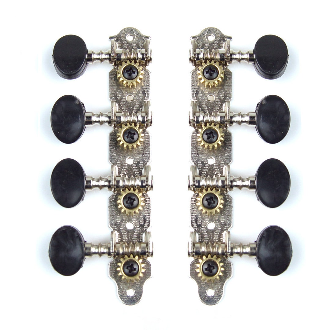 4-on-plate Classic Style Mandolin Tuning Keys Tuners Head Pegs, Black ...