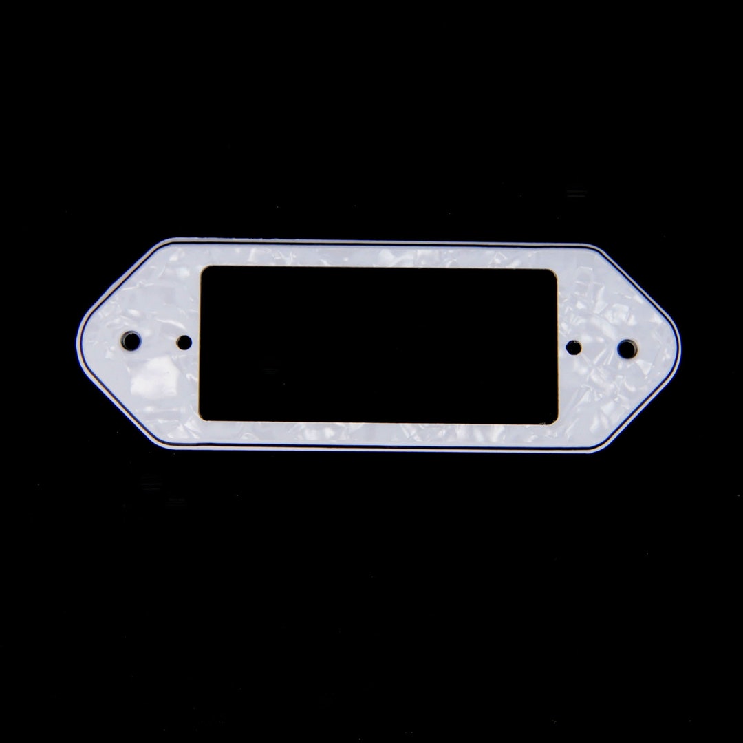 P90 Dog-ear to Mini Humbucker Pickup Adapter Ring, 4ply White Pearloid ...