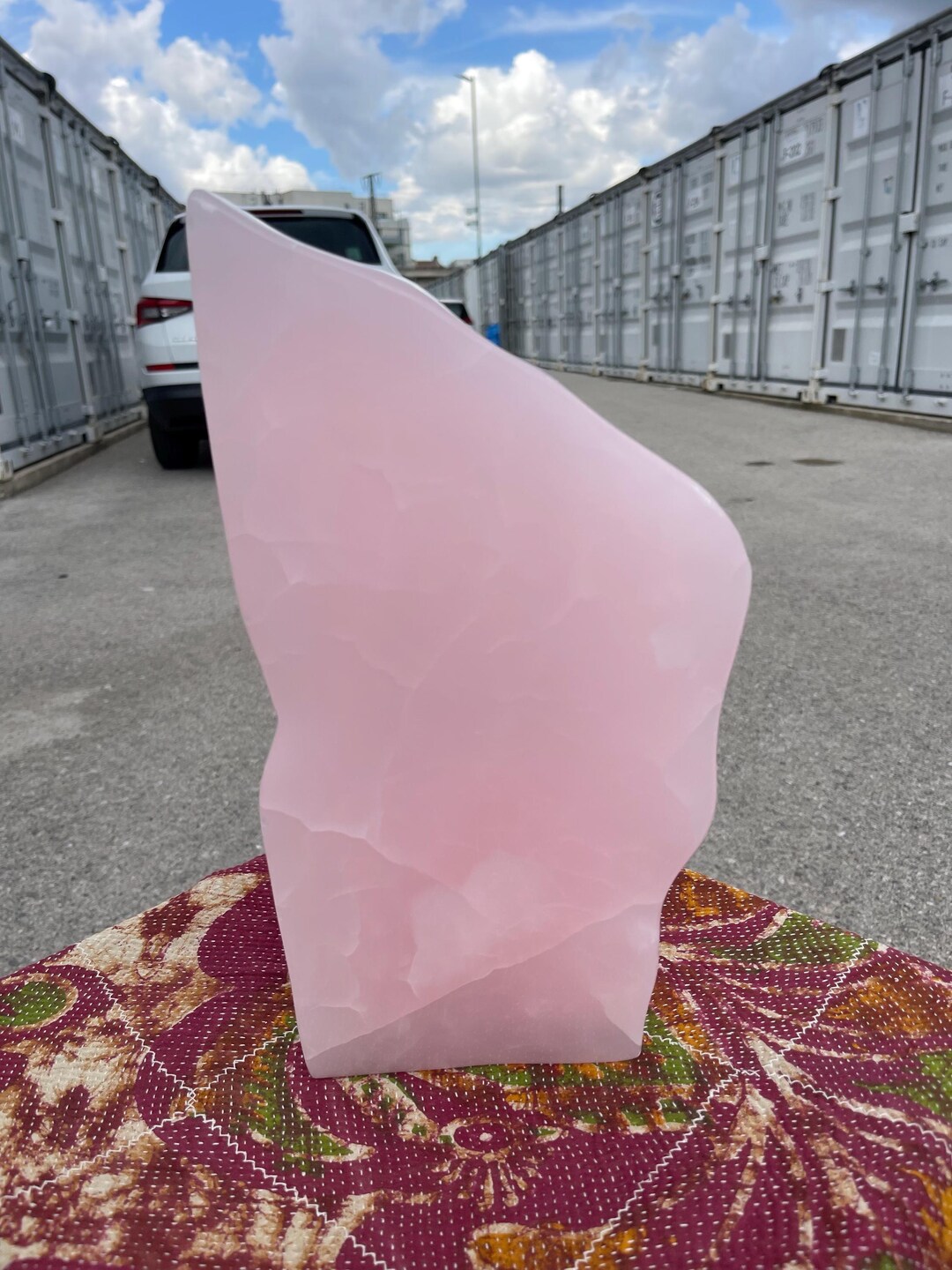Mangano Calcite (rose Calcite) Freeform | 7.7 Kg | 34 X 15.5 X 7.5 Cm ...