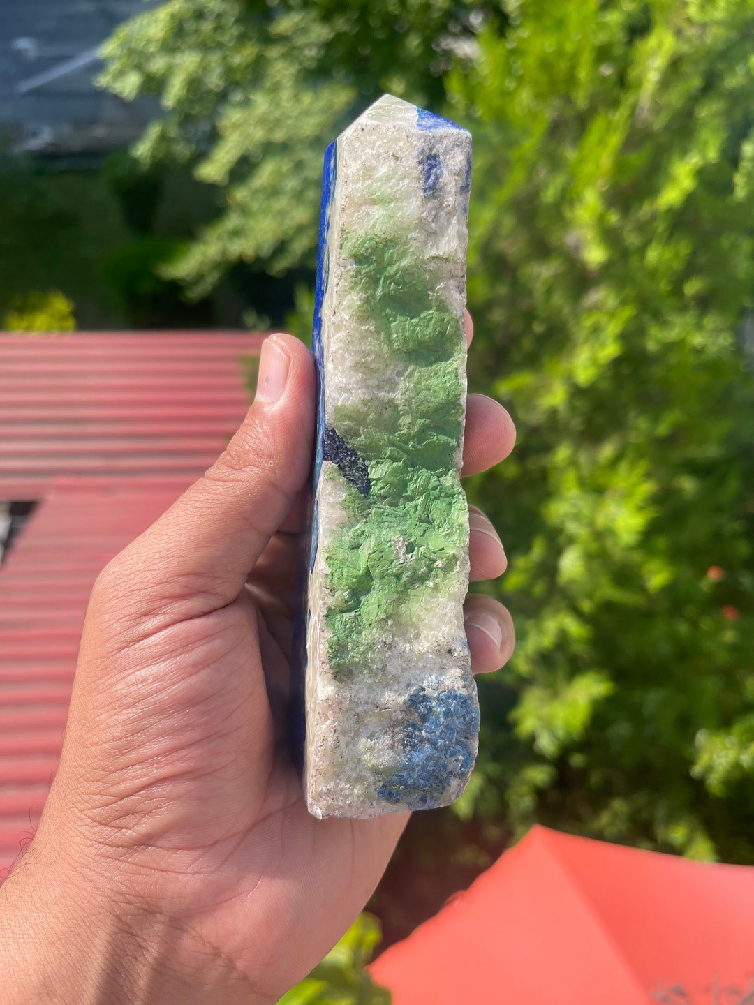 LAPIS LAZULI & Moldavite-crystal Tower -meditation Altar-magic Crystal ...