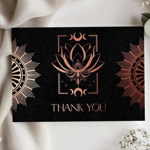 Celestial Thank Card Design Template Digital Download Witch Aesthetic ...
