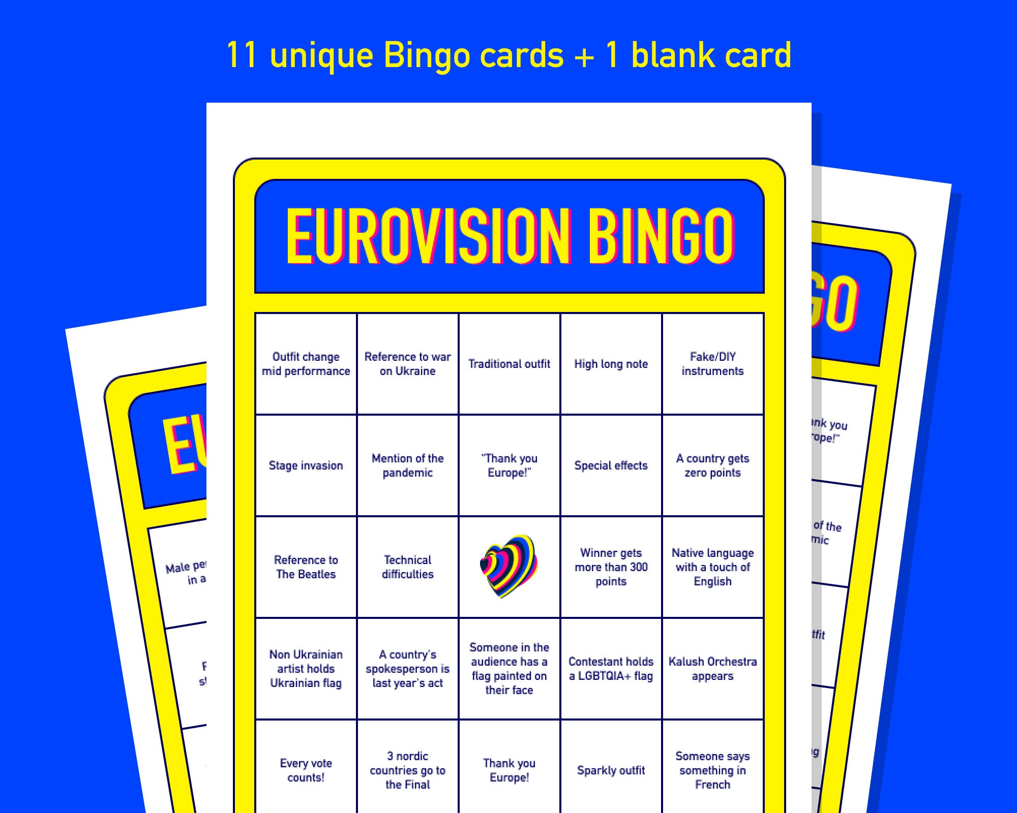 Eurovision Song Contest 2023 Party Pack Eurovision Printable Games ...