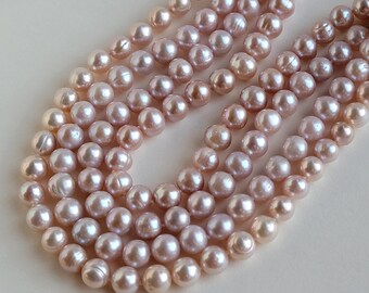 Pink Real Pearl Necklace - Etsy