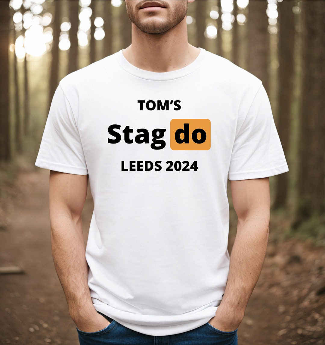 Personalised Stag Do Mens Party T-shirts, P*rnhub, Stag Do Tops, Stag ...