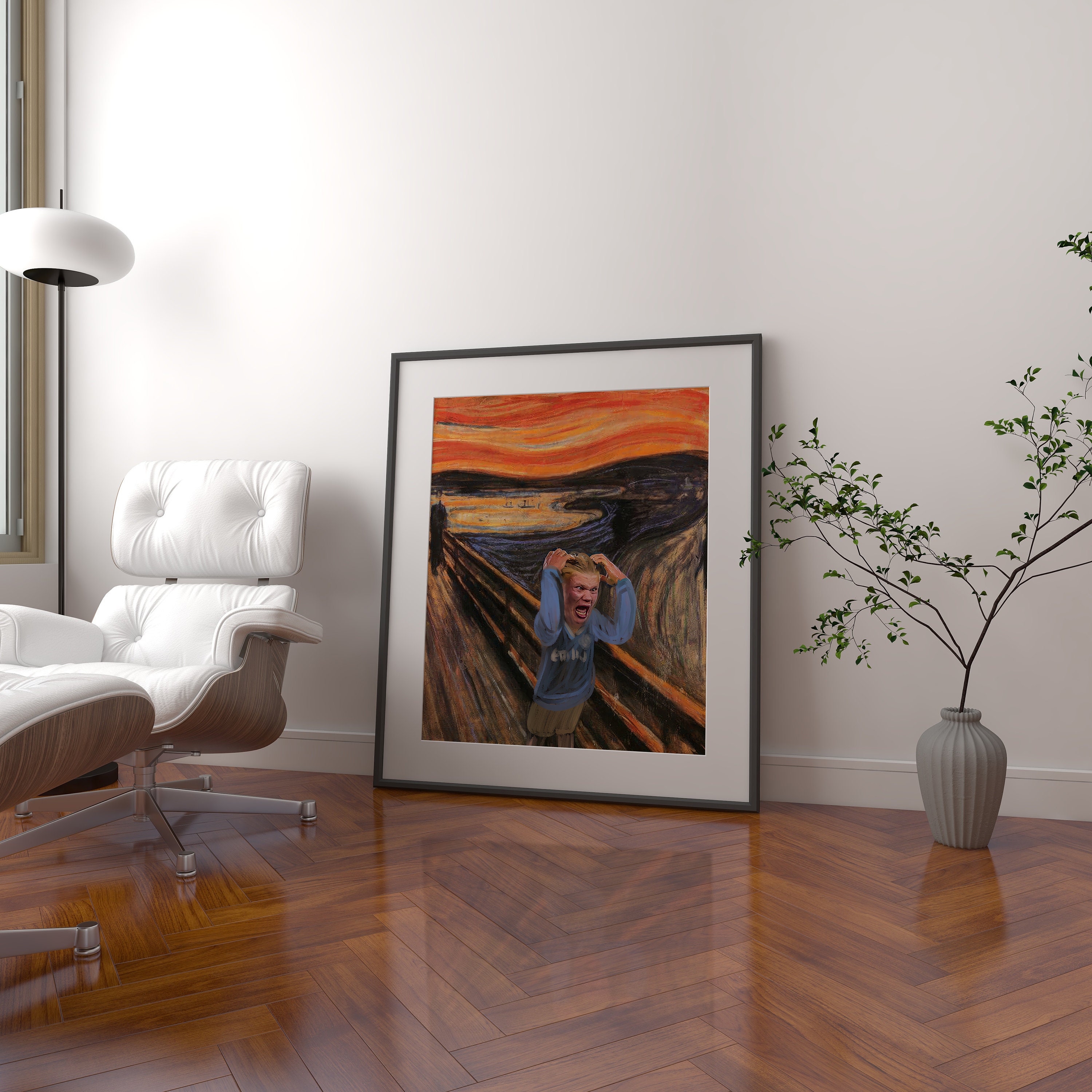 Erling Haaland the Scream Edvard Munch Inspired Football Meme Painting ...