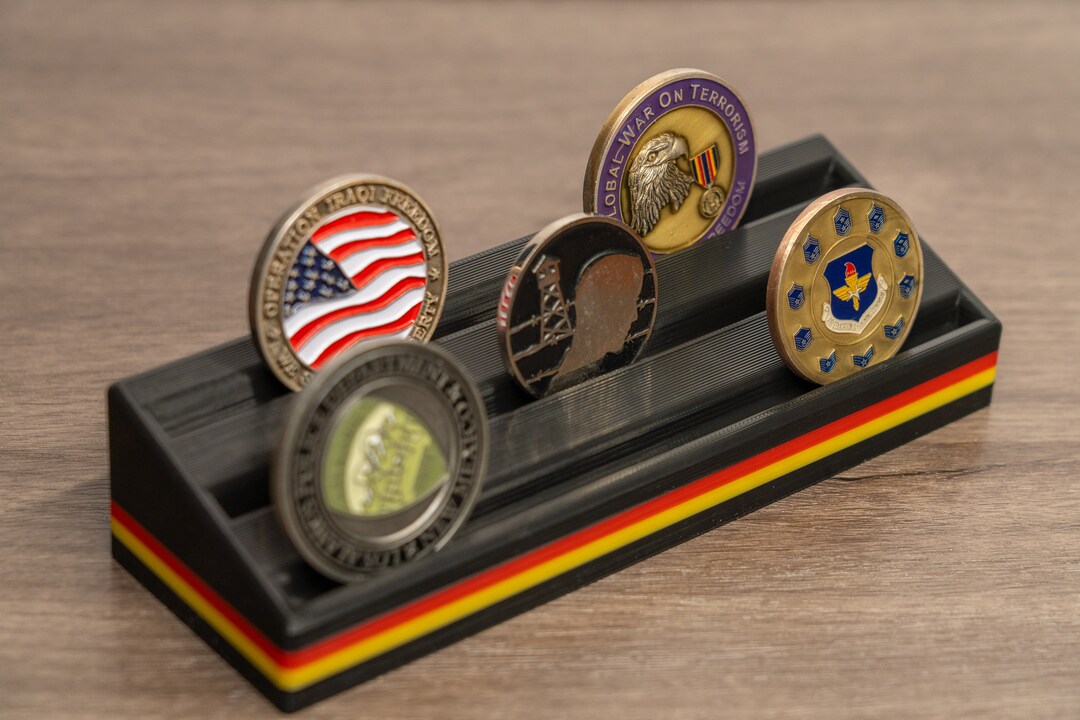 Three Row Challenge Coin Display - Challenge Coin Holder - Etsy