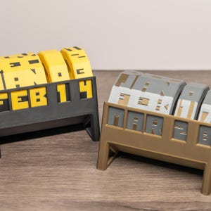 Cryptic Calendar Two Color 3d Print - Etsy