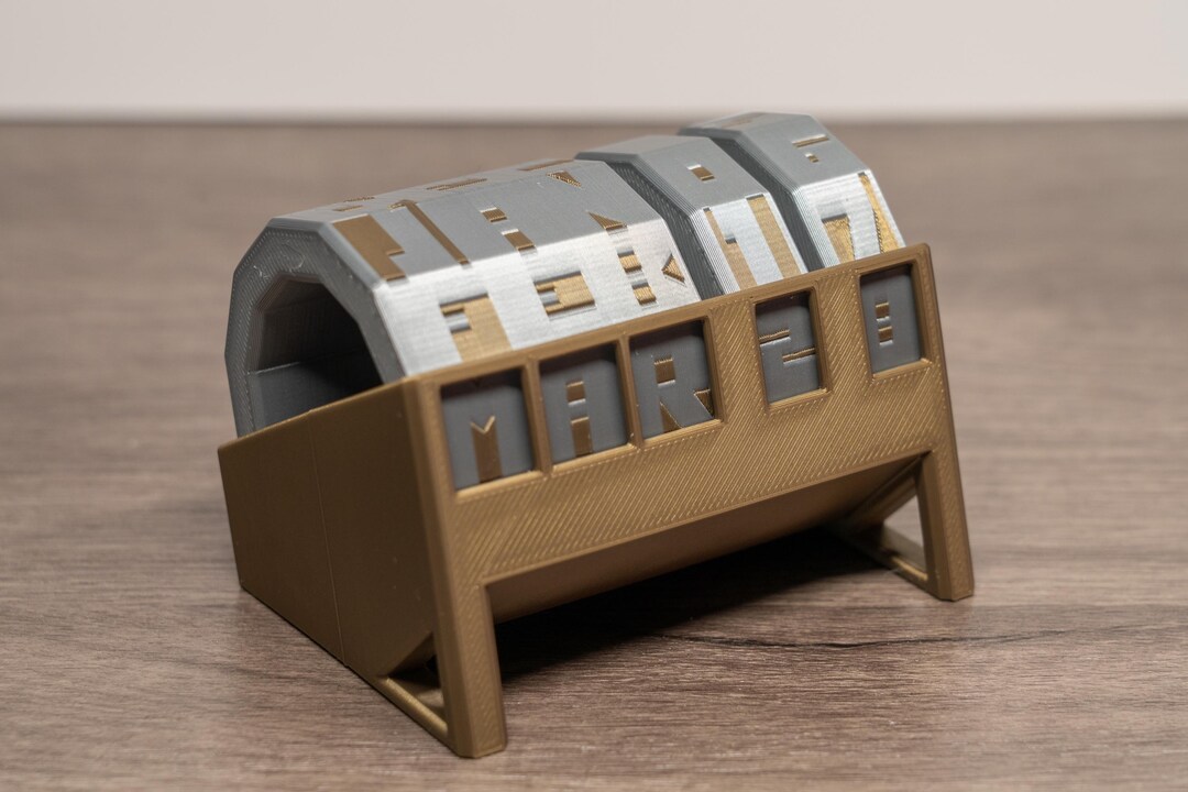 Cryptic Calendar Two Color 3d Print - Etsy