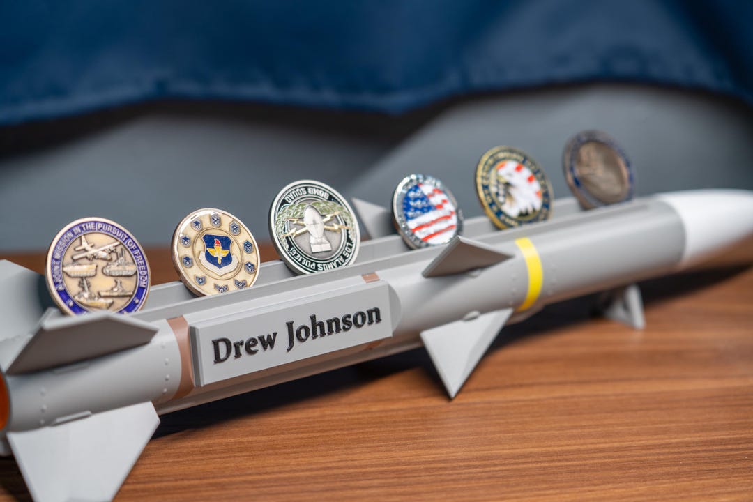 AIM-120 Missile Challenge Coin Display - Challenge Coin Holder - Etsy