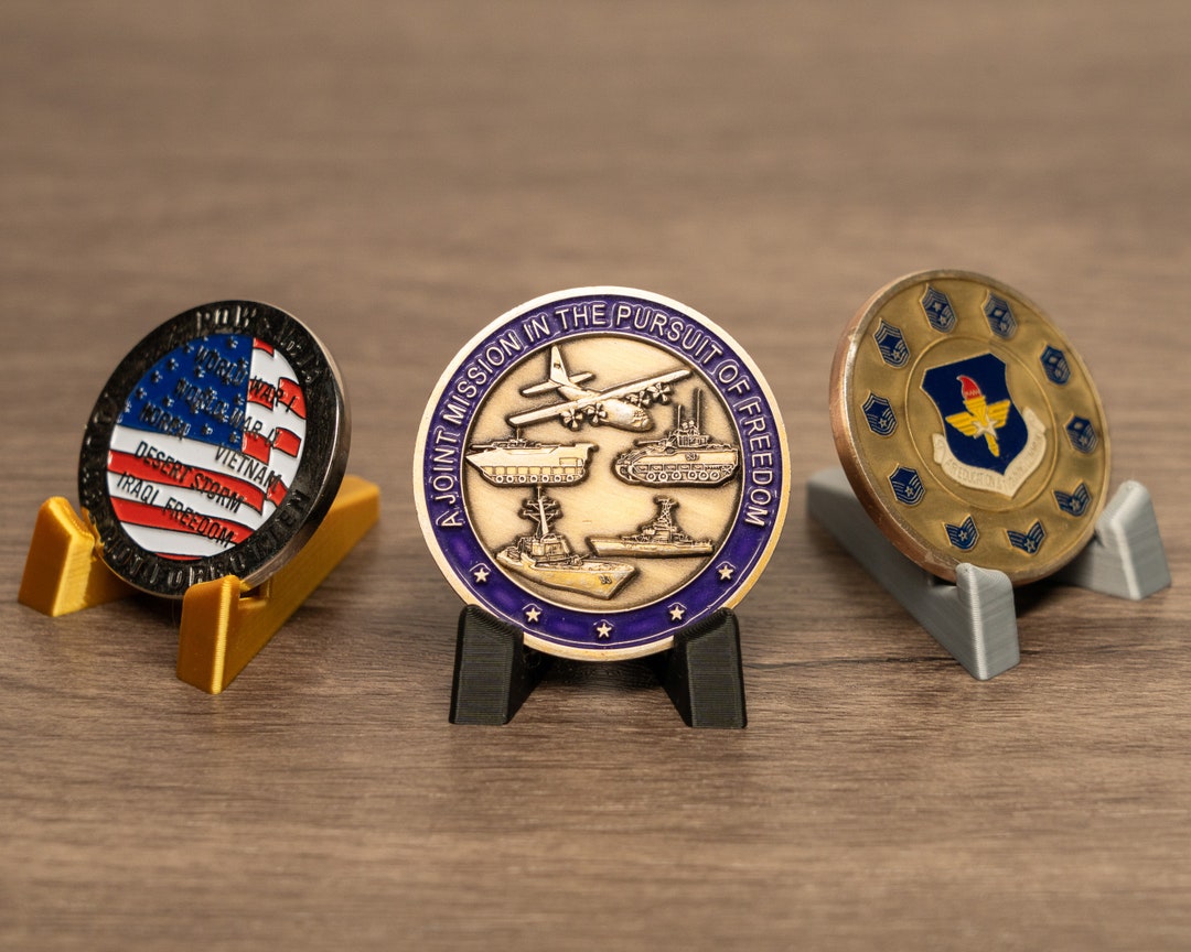 Single Challenge Coin Display - Challenge Coin Holder - Etsy