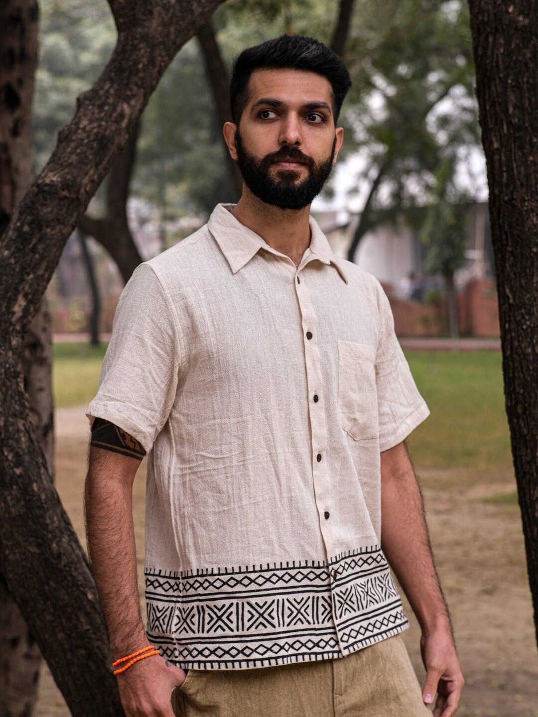 Maja Shirt ,handmade Boho Men’s Shirt ,tribal Pattern, Sustainable ...
