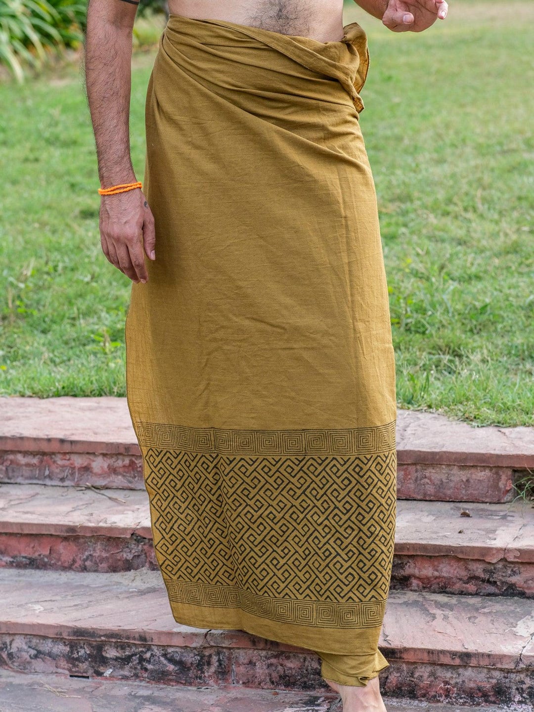 Ananda Dhoti Ethnic Dhoti 100% Pure Cotton Khadi Dhoti Handmade Tribal ...