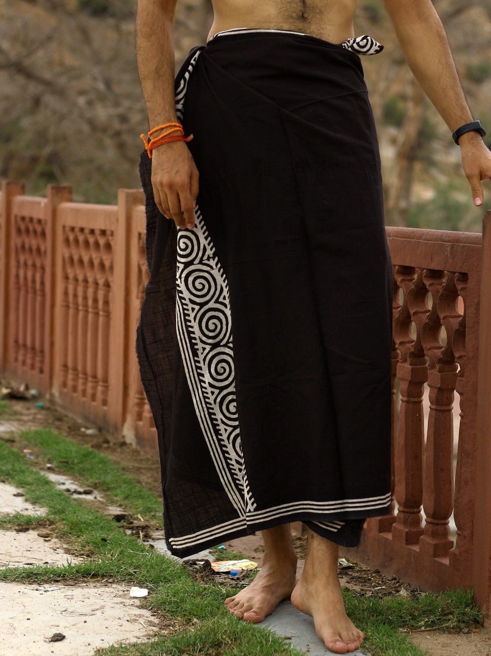 Traditional Tribal Dhoti Set, Men's Lungi Pants, Indian Dhoti Style ...
