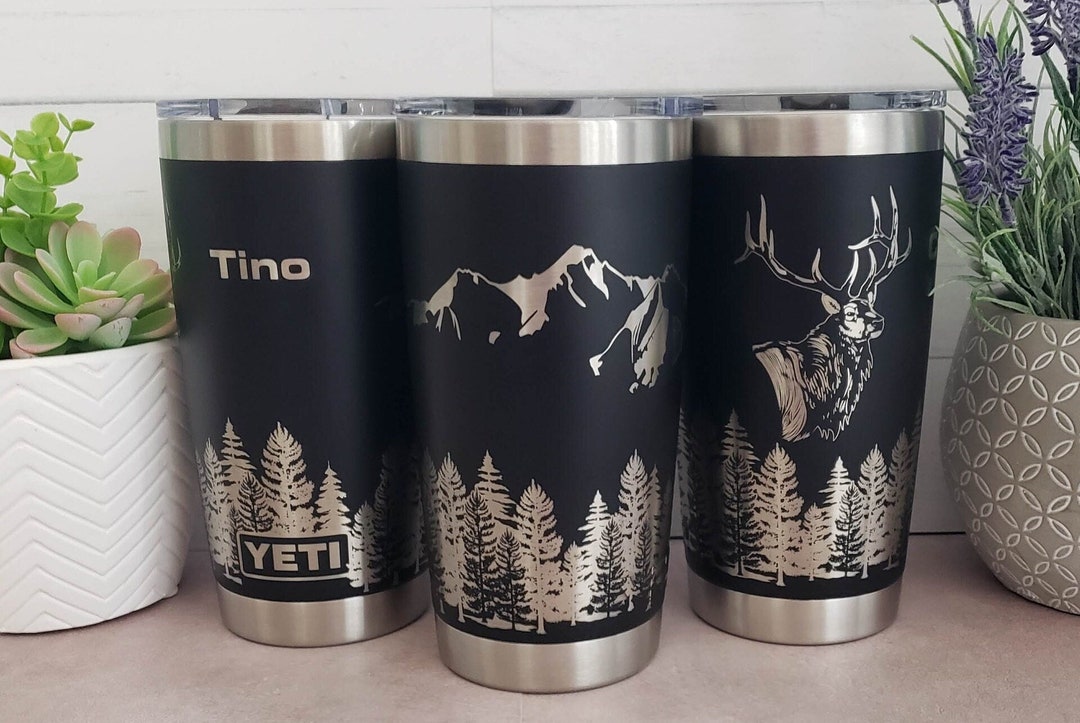 Custom Engraved Tumbler, Elk Engraved Yeti Tumbler Gift for Hunter, Elk ...