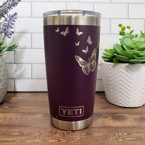 Butterflies in Flight 360 Wrap Engraved Yeti Tumbler Engraved - Etsy