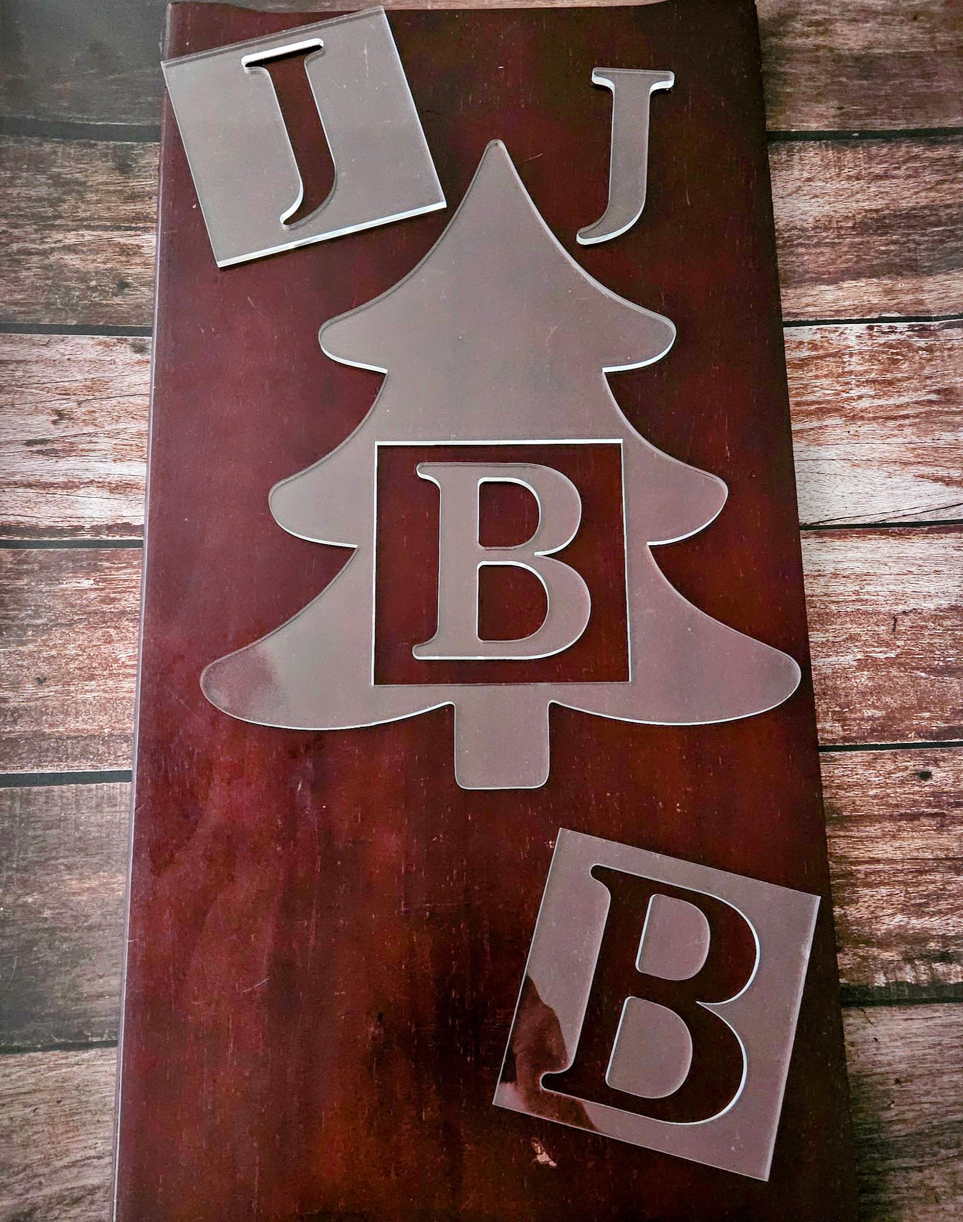 Initial Christmas Tree Router Template - Etsy