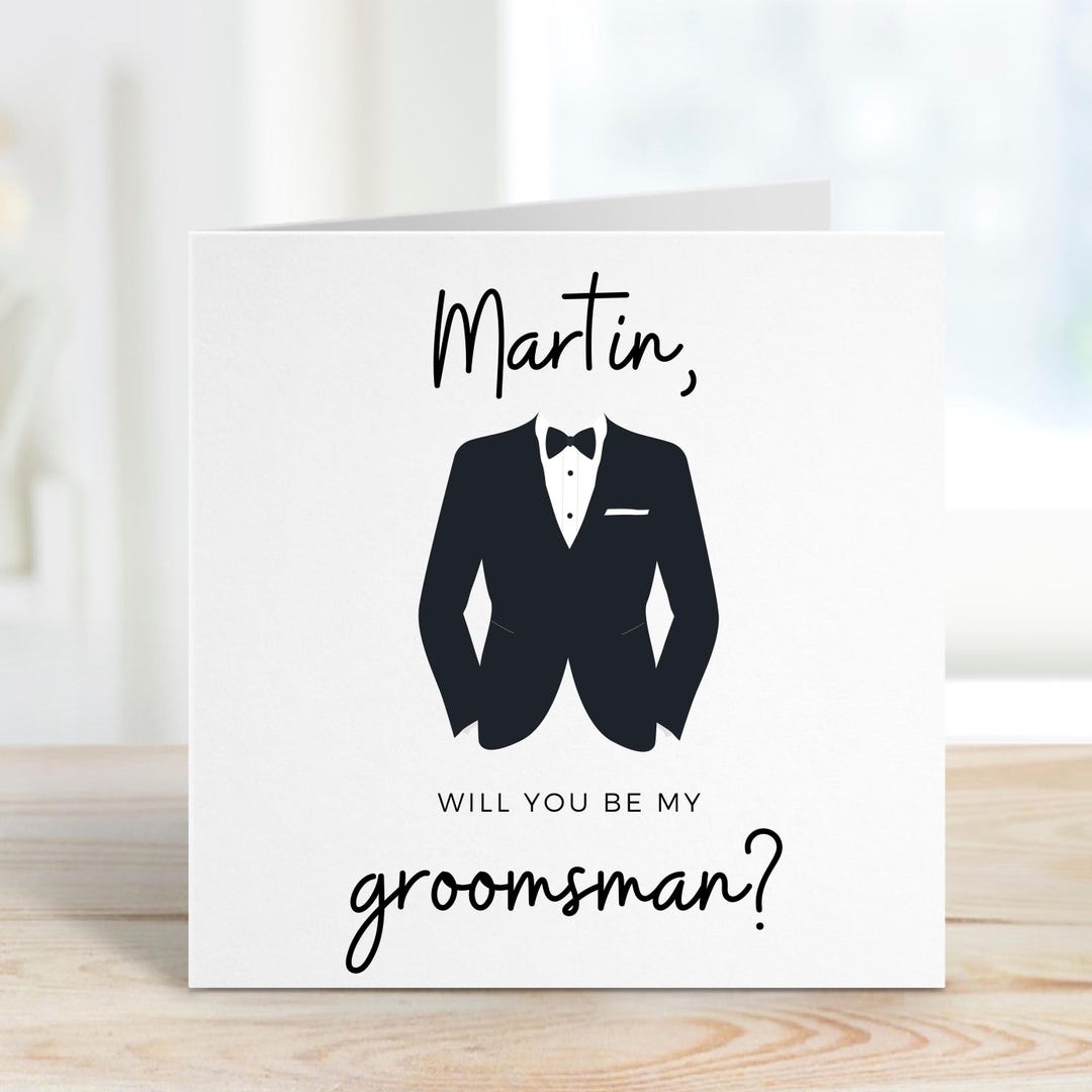 Will You Be My Groomsman Groomsman Card Groomsman Proposal Card
