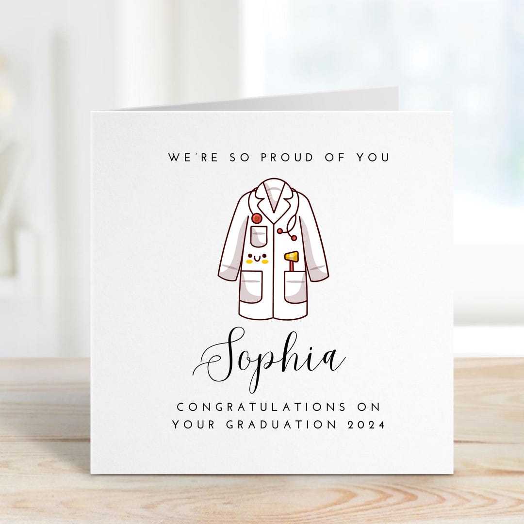 Graudation Congratulations Card, Personalised Doctor Graduation Card ...