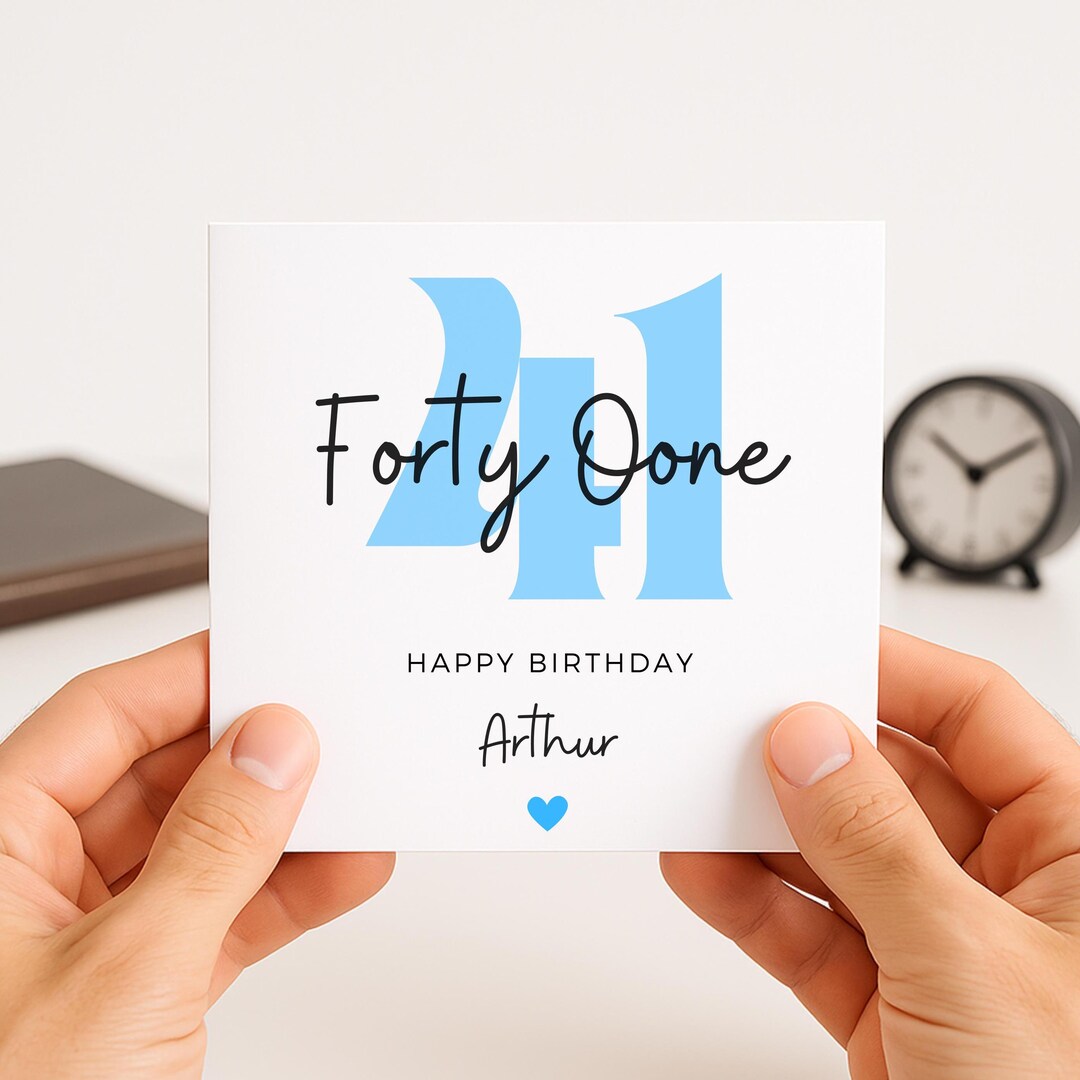 41st Birthday Card, Birthday Card for Men, Birthday Card for Him, 41st ...