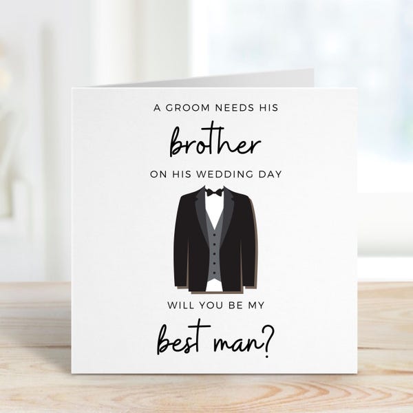 Best Man Card - Etsy UK