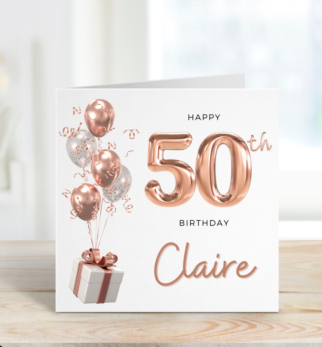 50th Birthday Card for Women, 50th Birthday Gift for Women ...