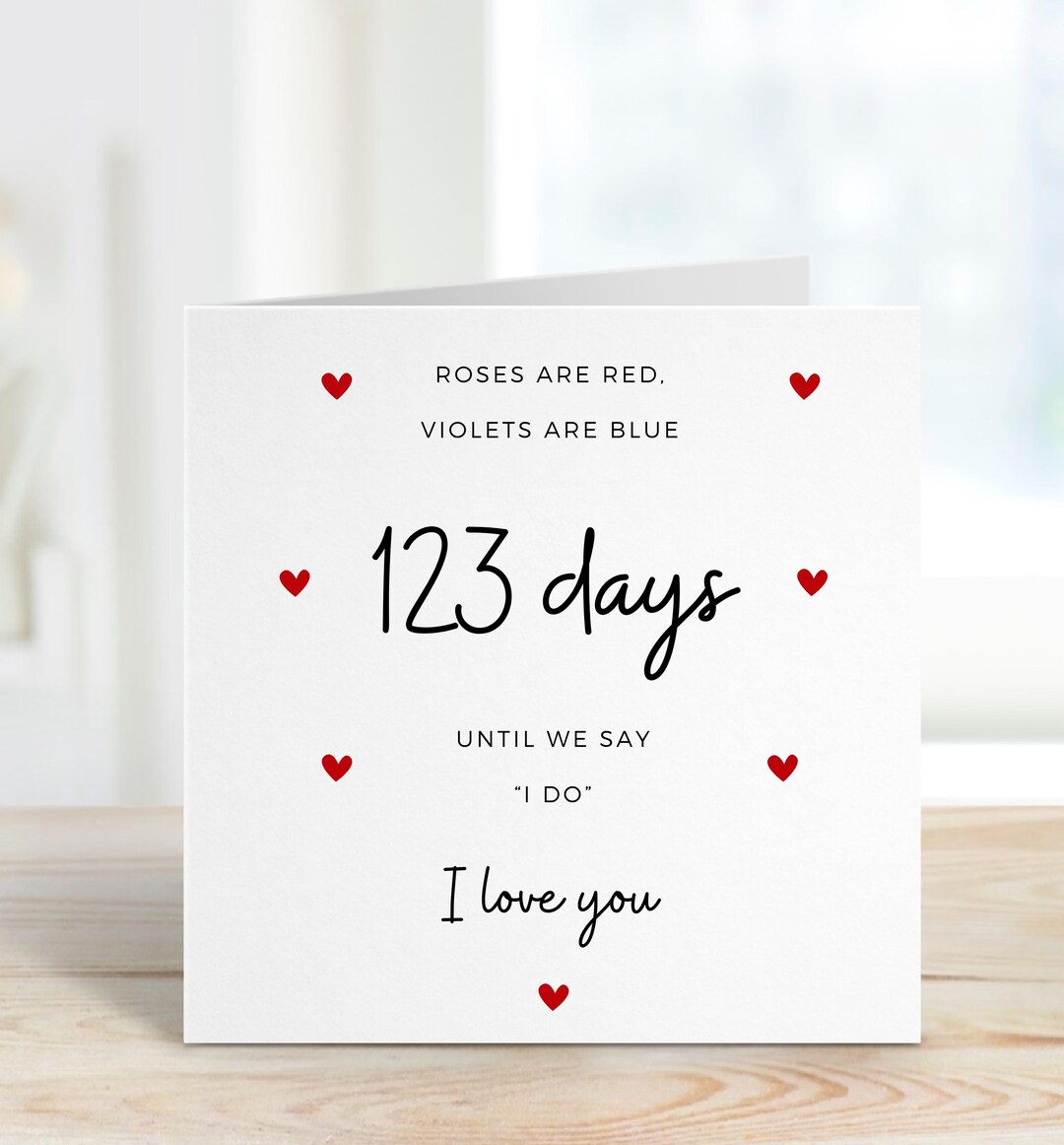 Wedding Countdown, Card for Husband, Husband to Be Card, Personalised ...