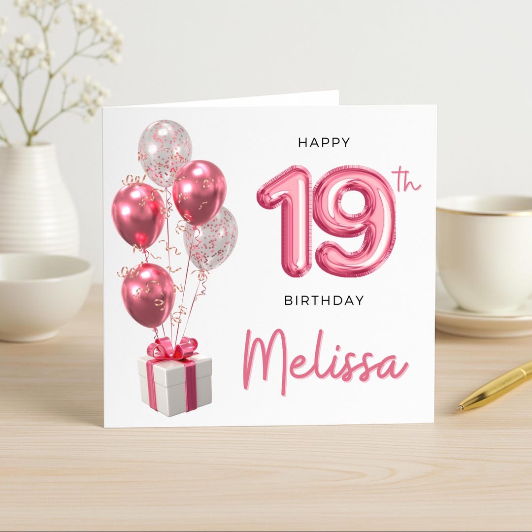 19th Birthday Card, Daughter 19th Birthday Card, 19th Birthday Gift for ...