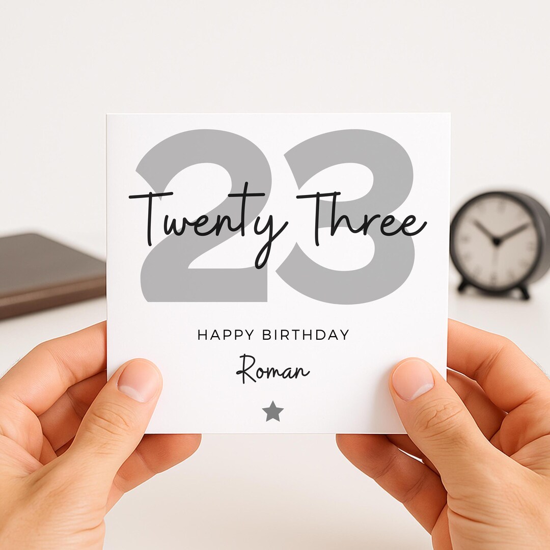 23rd Birthday Card for Men, 23rd Birthday Card, 23rd Birthday Gift for ...
