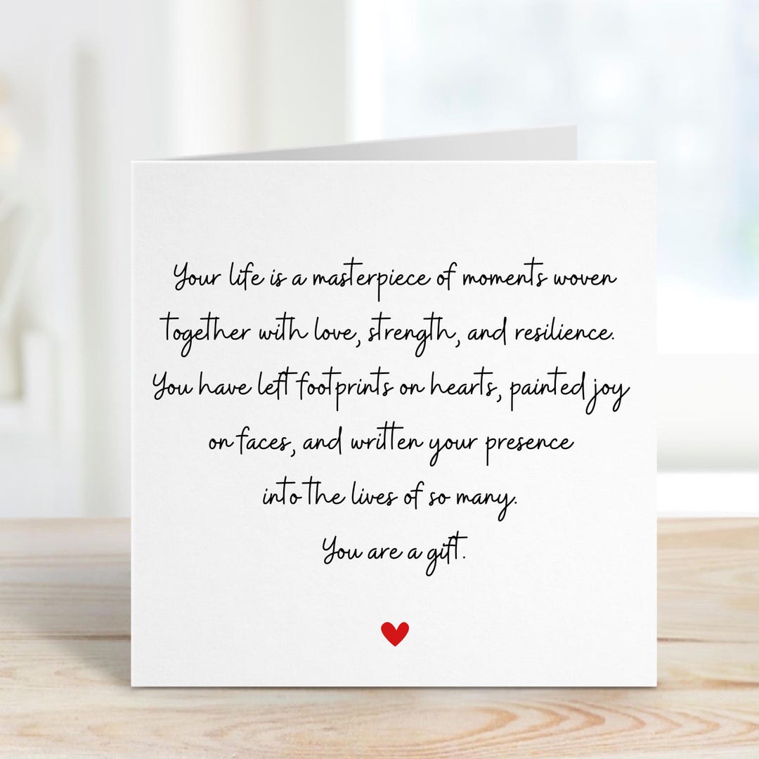 You Are A Gift, Beautiful Poem for Friend, You're Amazing Card, Thank ...