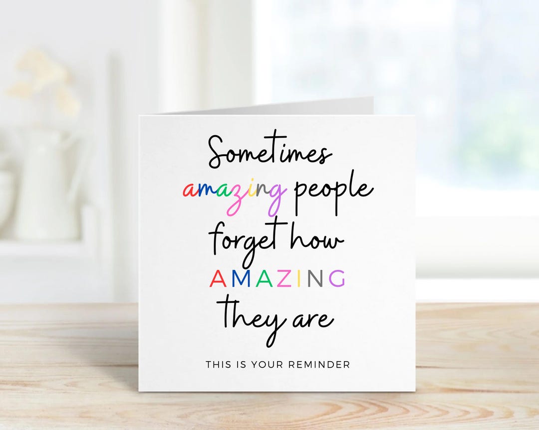 You Are Amazing Card, Card for Special Friend, Card, Positive Thinking ...