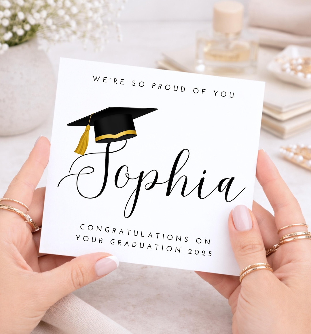 Personalised Graduation Card, Congrats Graduate Card for Her, Custom ...