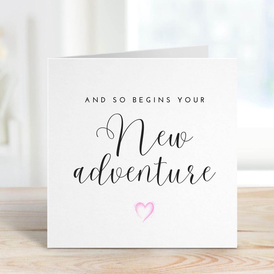 New Adventure Card, Congratulations, Good Luck - Etsy