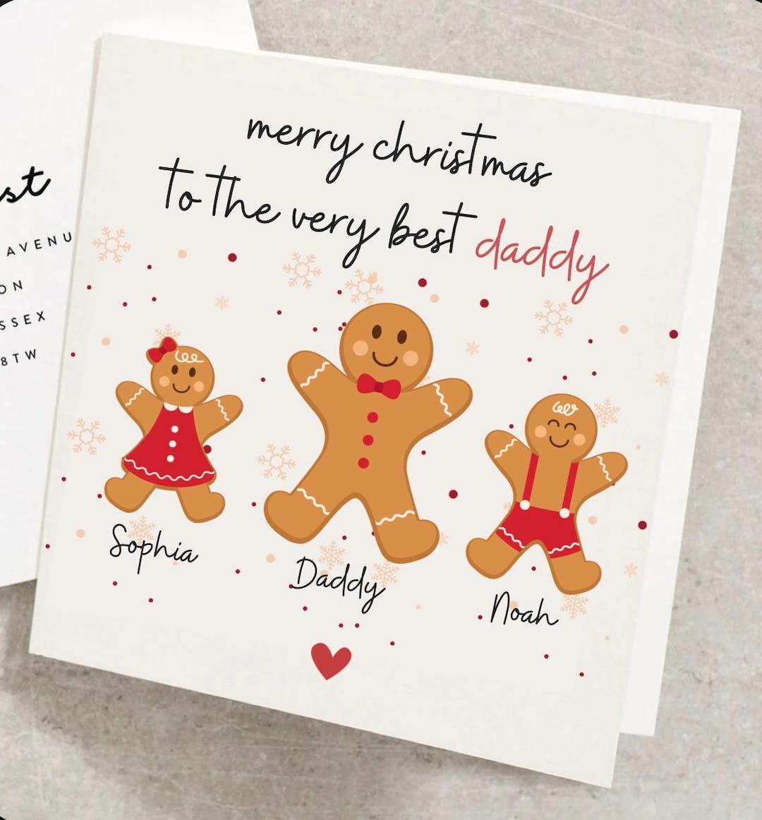 Dad Christmas Card, Christmas Card for Dad, Dad Xmas Card, Daddy ...