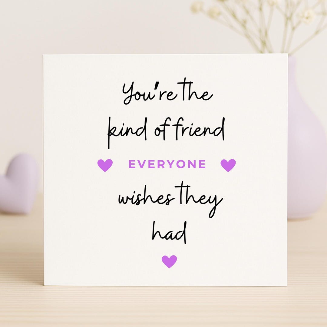 Friend Card - Friendship Greeting Card - Card for Friend - You're the ...