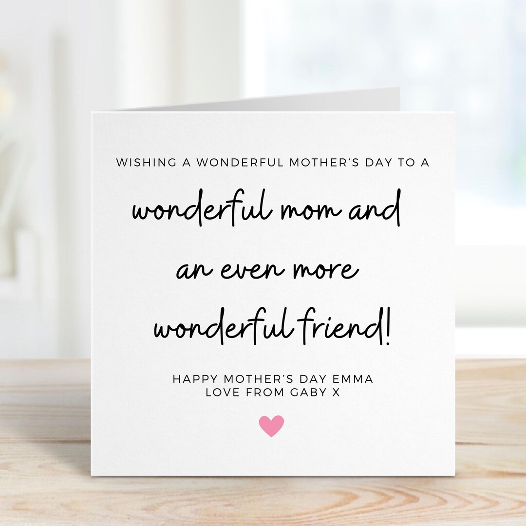 Friend Mother's Day Card, Friend Mother's Day Gifts, Mother's Day Cards ...