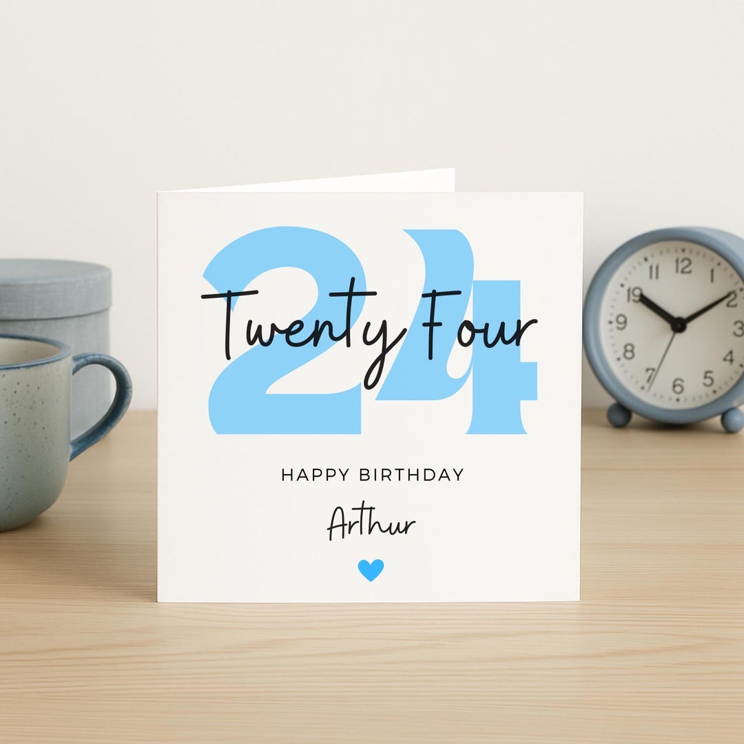 24th Birthday Card, Son 24th Birthday Card, 24th Birthday Gift for Him ...