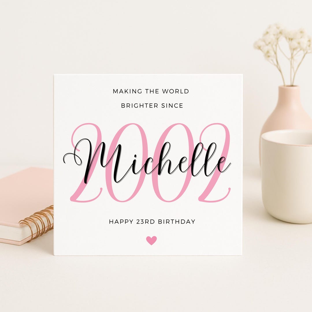 23rd Birthday Card for Woman, 23rd Birthday Card for Her, 23rd Birthday ...