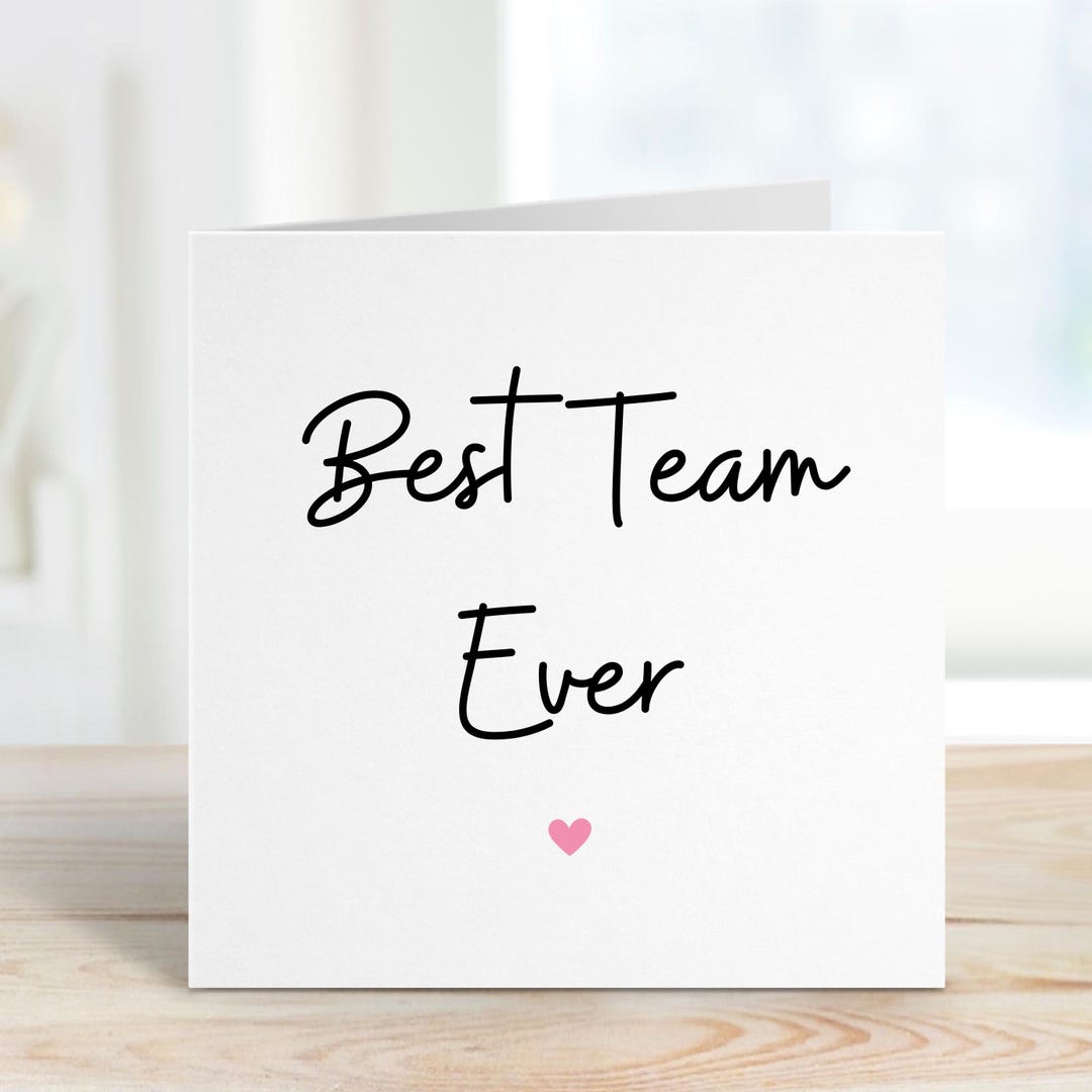 Team Ever Card - Thank You Card, Appreciation Gift, Teamwork - Etsy