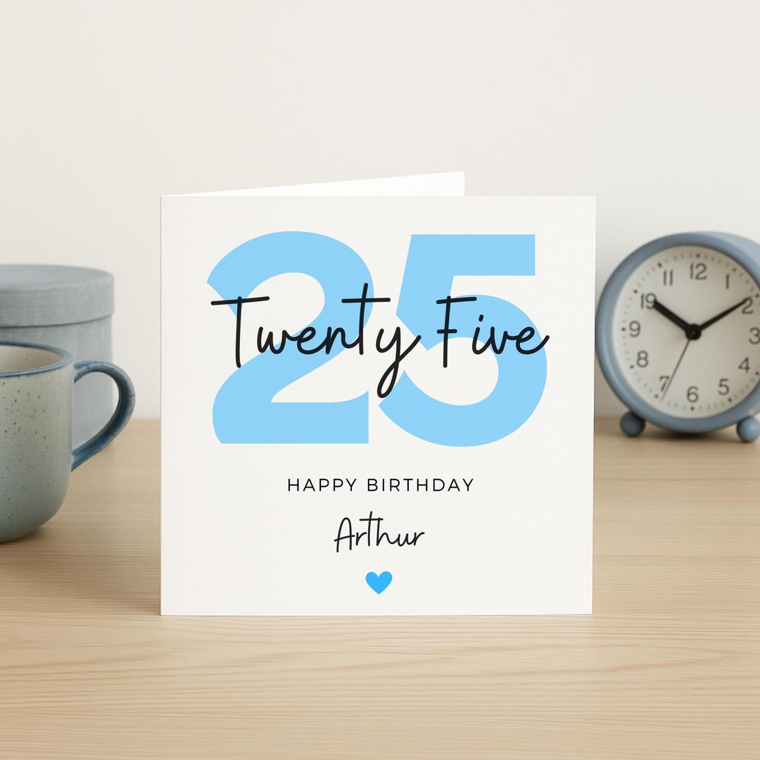 25th Birthday Card, 25th Birthday Card for Son, 25th Birthday Card for ...