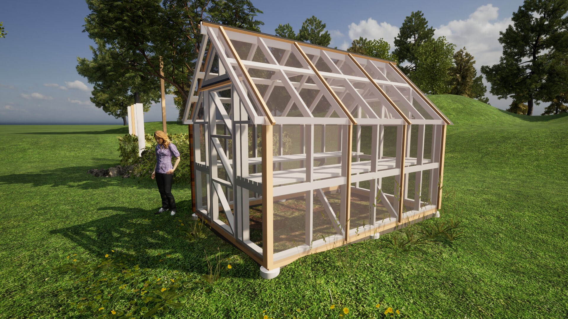 8X12 Greenhouse Plans DIY 3D Model PDF - Etsy