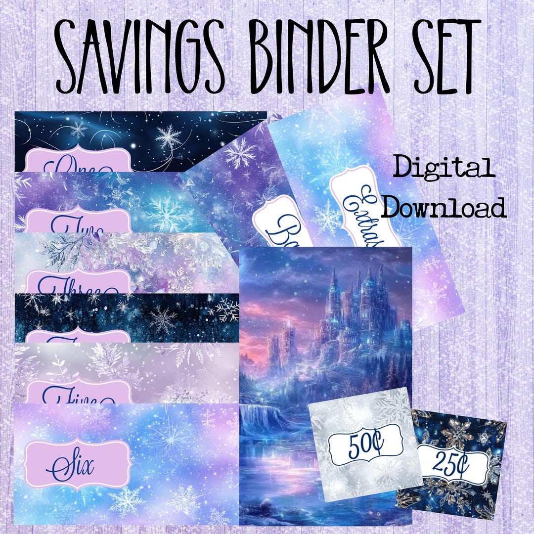 Winter Savings Binder Set|printable Savings Binder Accessories|tiny ...