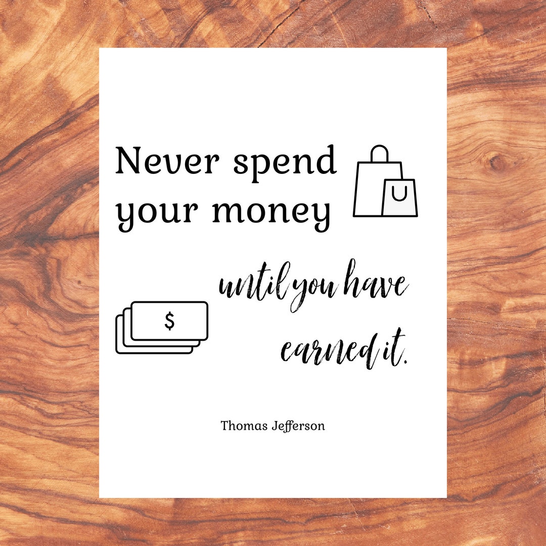Budgeting Quote Printable, Motivational Quote Printable, Budget Planner ...