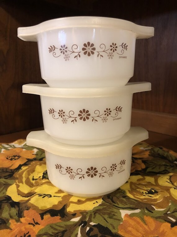 Vintage Termocrisa Dynaware Brown Daisy 6 Baker Set With | Etsy