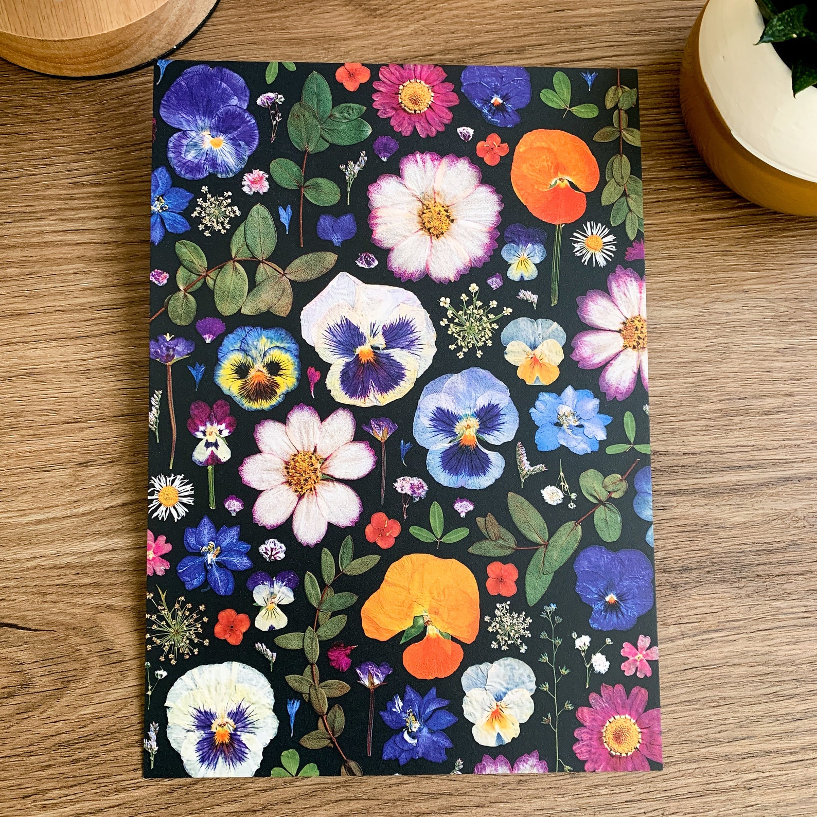 Pressed Flower Art Print |A5 Small Art Print | Flower Art Poster ...