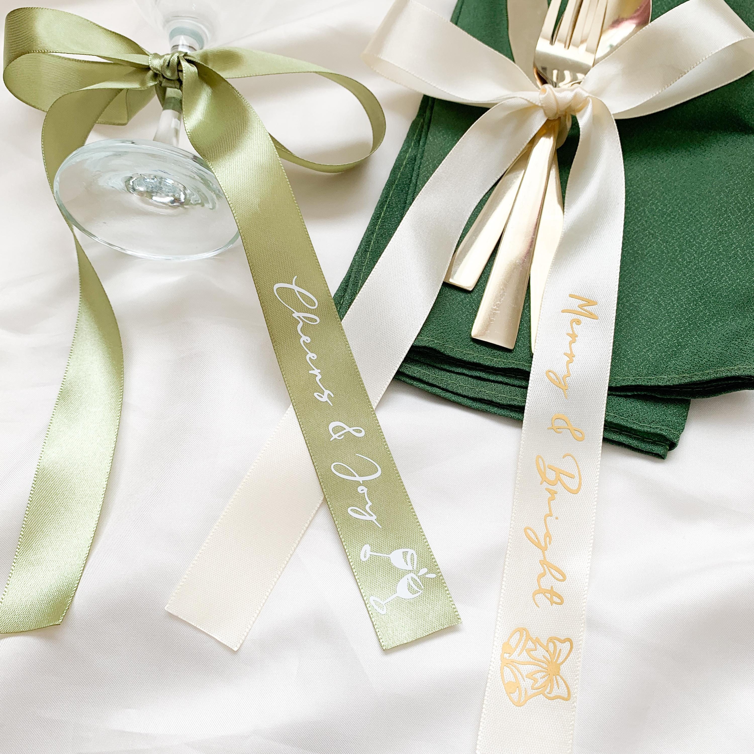 Personalised Christmas Ribbon for Gift Tag, Gift Wrapping, Holiday ...