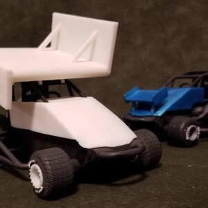 Mini Sprint Car 1/18 Scale Kit (removable Hood and Tail, and Live ...