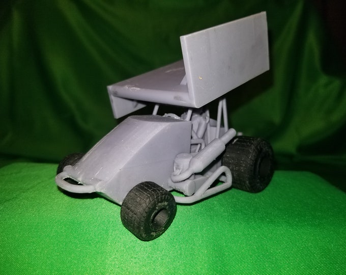 Micro Sprint Car 1/25 Scale my Old Style Gray on Sale - Etsy