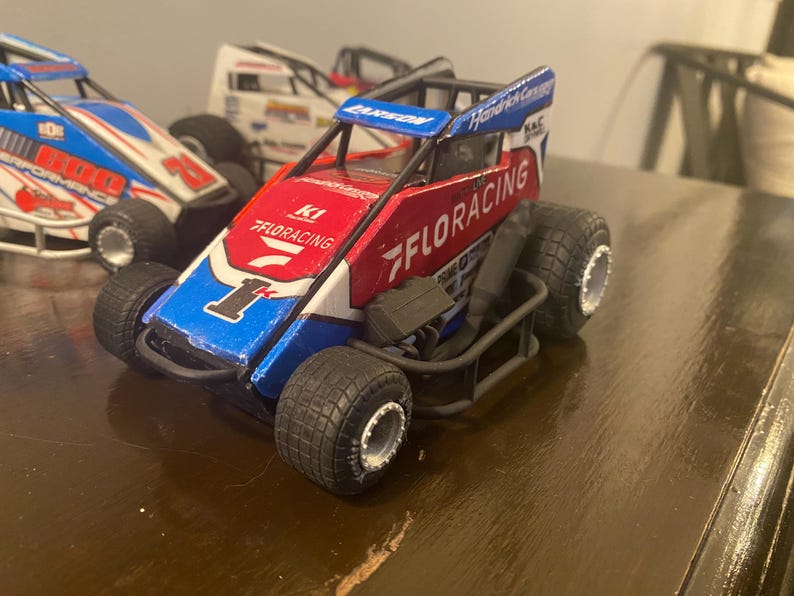 Midget, Micro, or Mini Sprint Car 1/18 Scale Model KIT, Live Rolling ...
