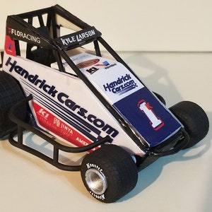 Midget, Micro, or Mini Sprint Car 1/18 Scale Model KIT, Live Rolling ...